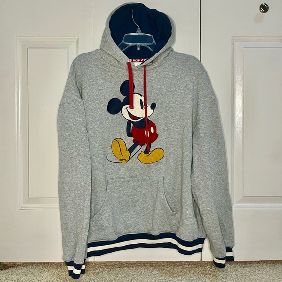 Disney | Shirts | Disney Gray Mickey Mouse Hoodie Sweatshirt Vintage ...